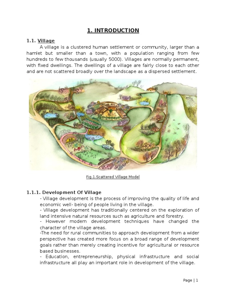 1.1. Village: Fig.1.Scattered Village Model | PDF | Photovoltaic System ...