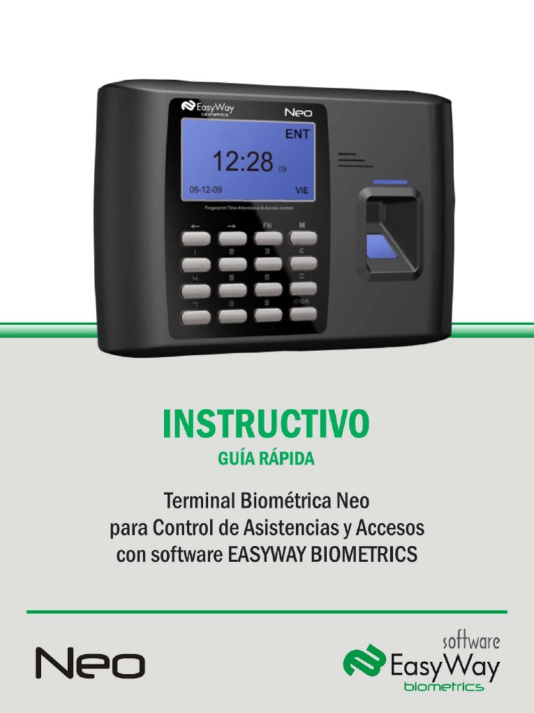 Guia Biometricos EasyWay Neo | PDF | Terminal de computadora | Dirección IP