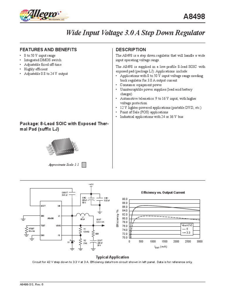 A8498-Datasheet | Capacitor | Power Supply