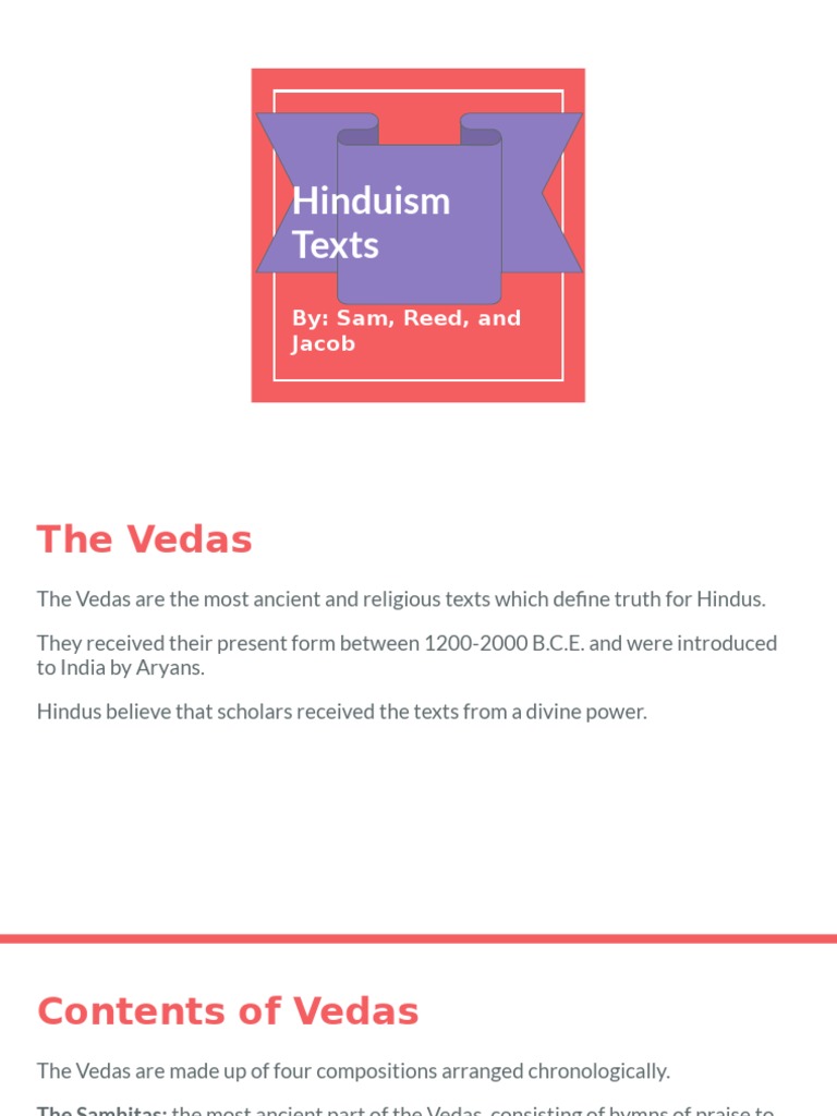 Overview of Hindu Sacred Texts | PDF | Vedas | Brahman