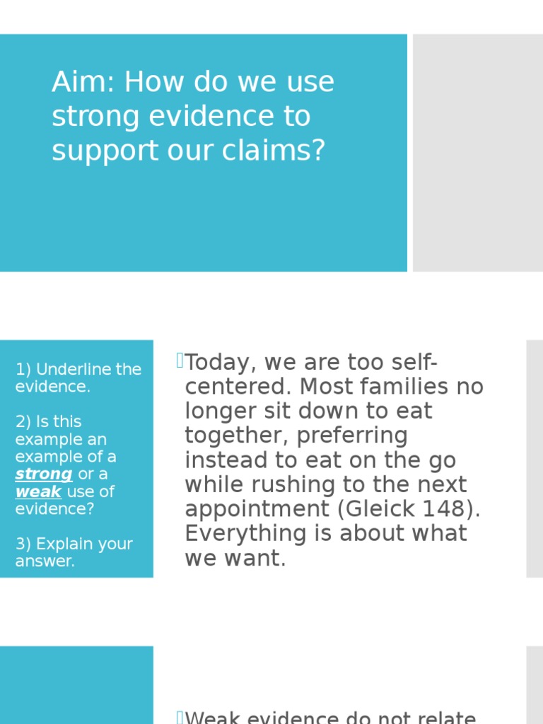 Strong and Weak Evidence | PDF