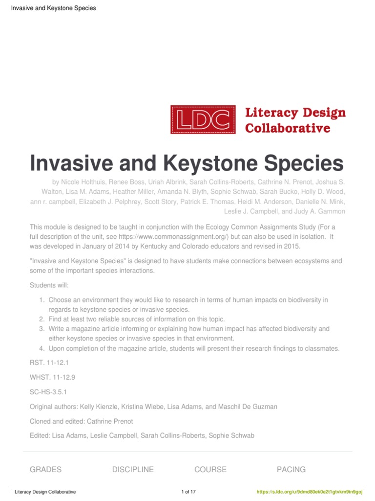 Invasive and Keystone Species Impact | PDF | Mutation | Endangered Species