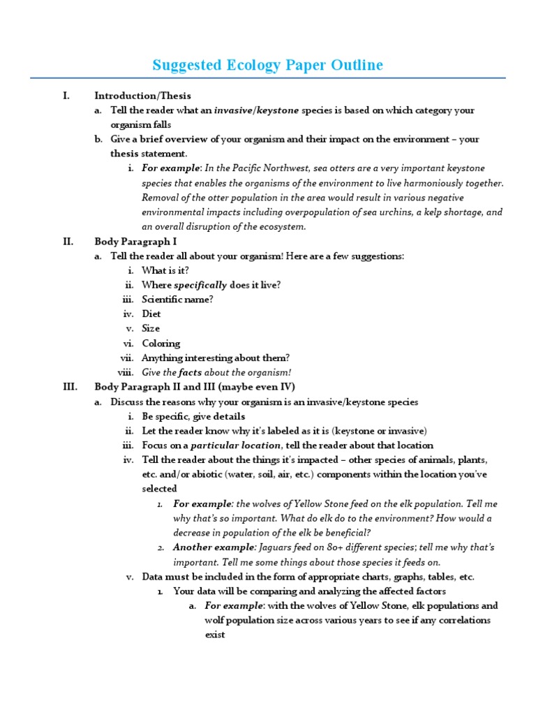 Keystone Invasive Species Outline | PDF | Environmental Social Science ...