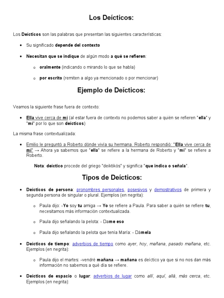 Comprendiendo los deícticos: palabras cuyo significado depende del ...