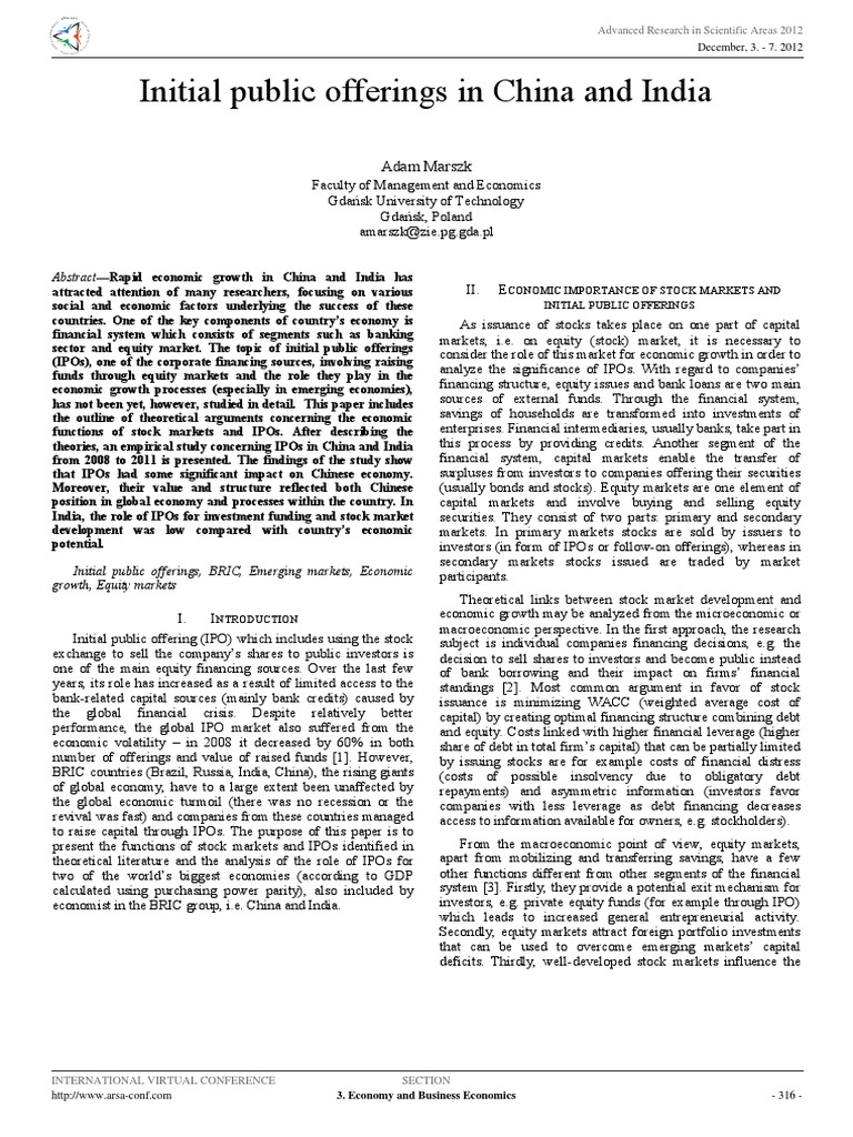 Initial Public Offerings | PDF | Financial Markets | Initial Public ...