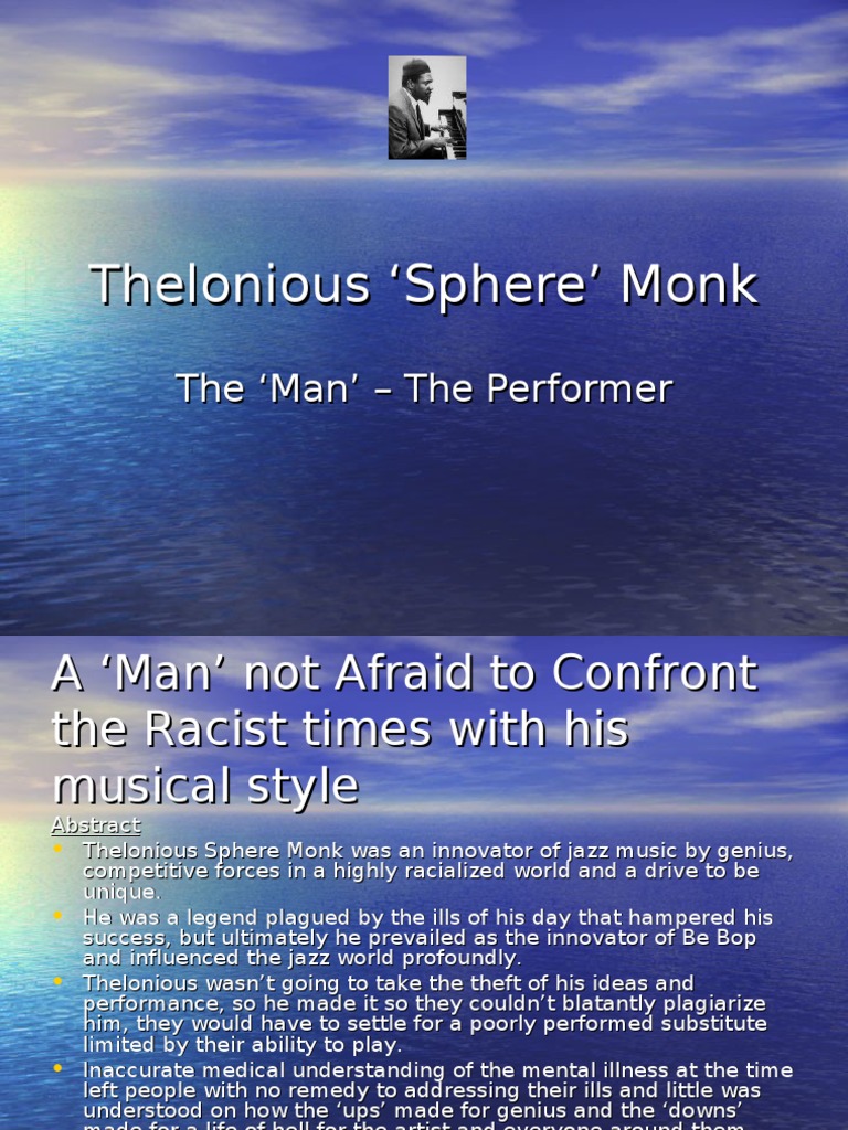 Thelonious Monk: Jazz Innovator and Icon | PDF | African American Music ...