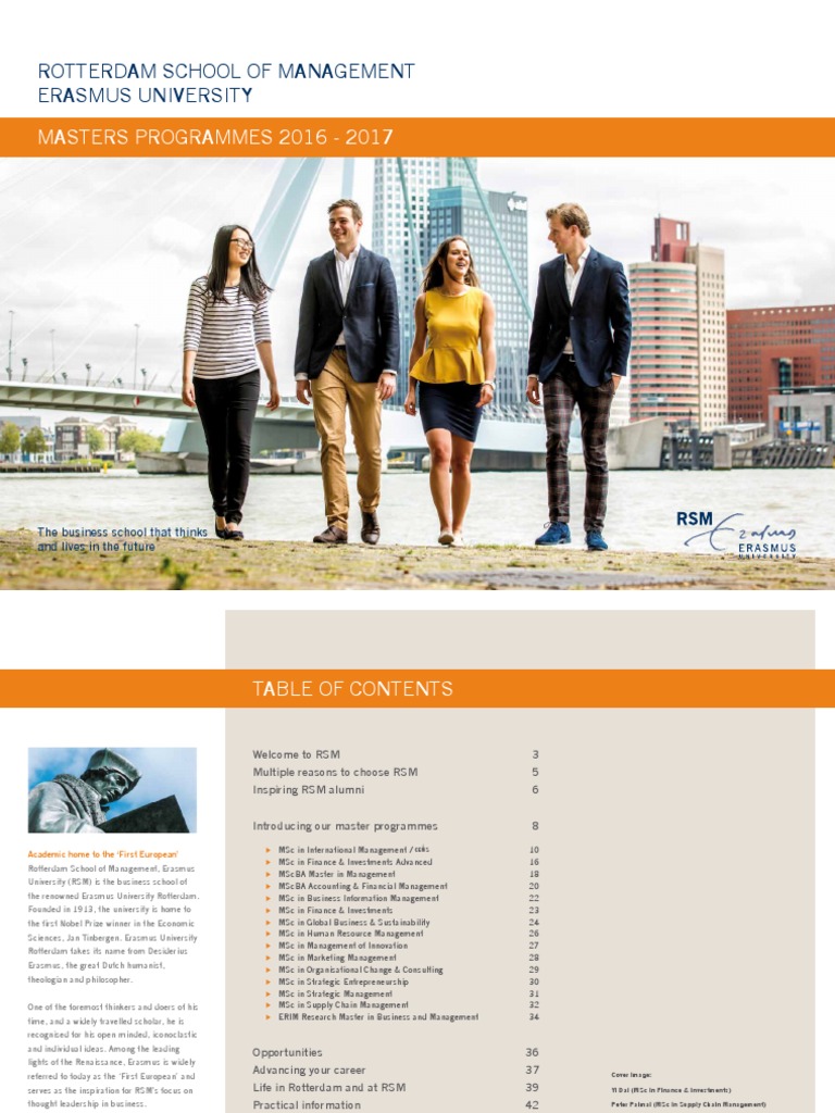 RSM Master Brochure 2016-2017 | PDF | Master's Degree | Master Of ...