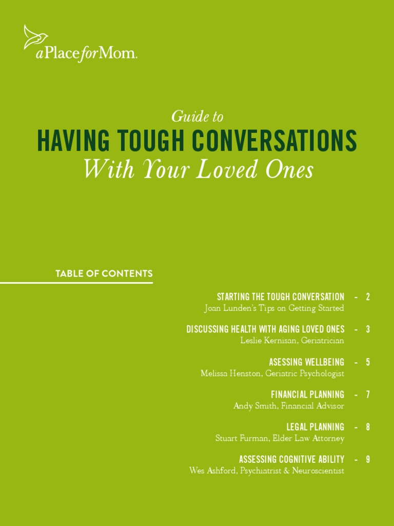 A Place For Mom Complete Guide To Tough Conversations | PDF ...