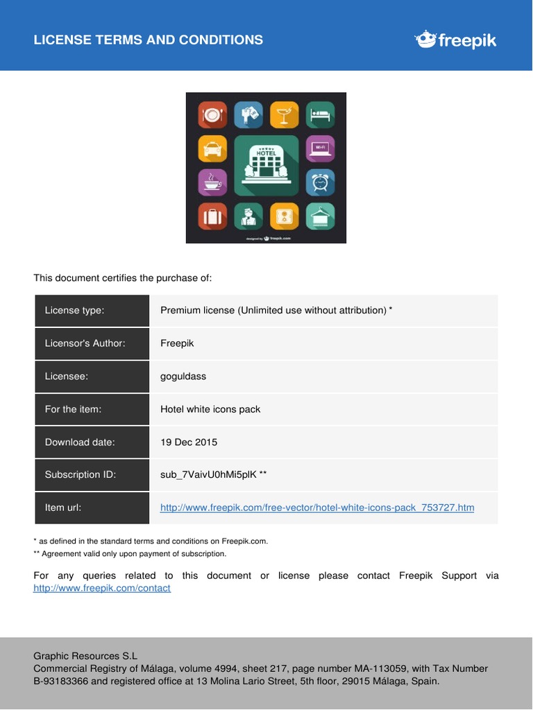 License Hotel White Icons Pack 753727 | PDF | License | Subscription ...