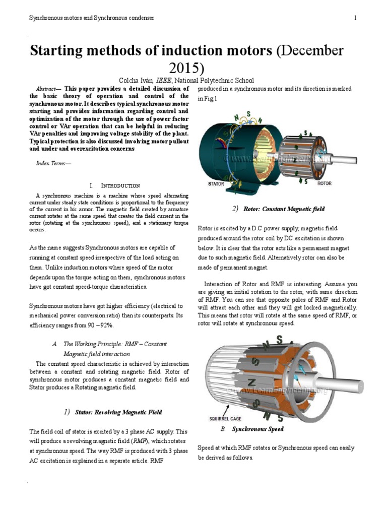 Synchronous Machines and SC | PDF | Capacitor | Electrical Components