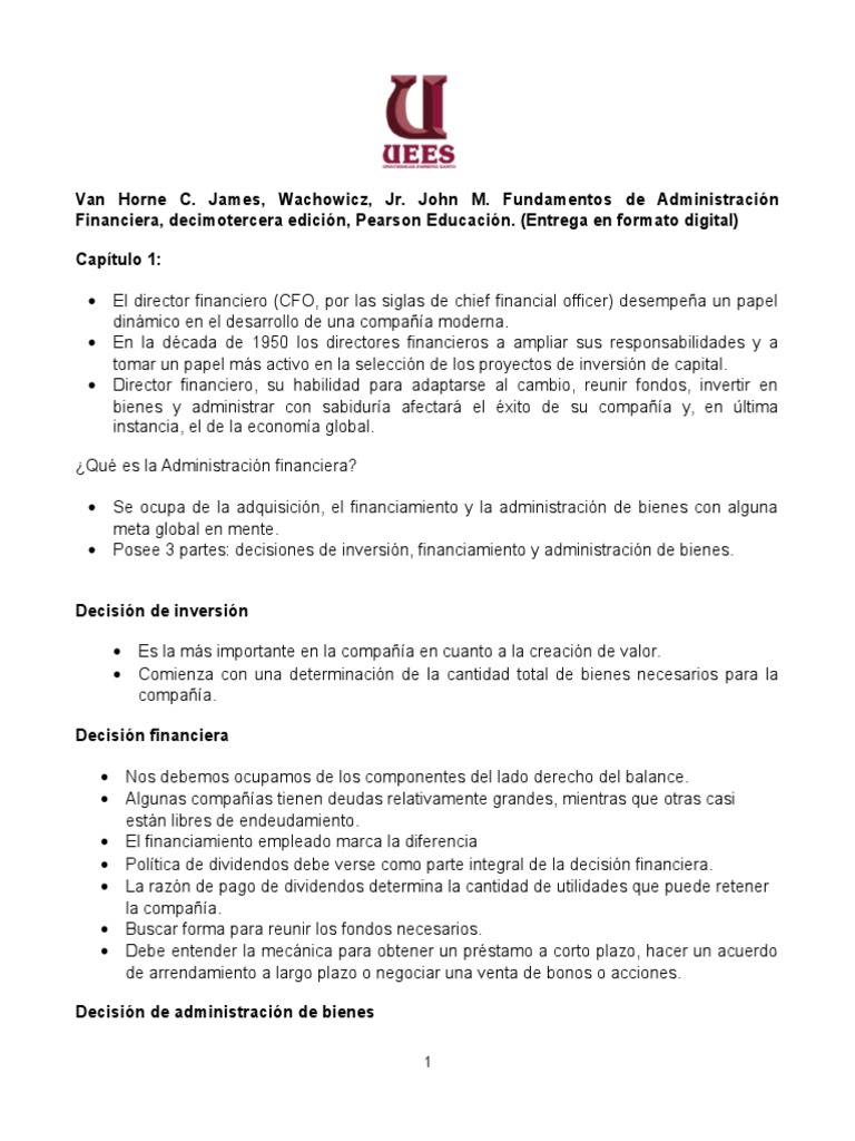 Resumen BB1 Cap 1 BB2 Cap 1 | PDF | Compartir (Finanzas) | Corporaciones