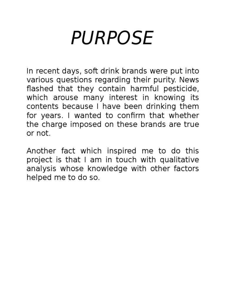 Soft Drink Composition Analysis | PDF | Sucrose | Soft Drink