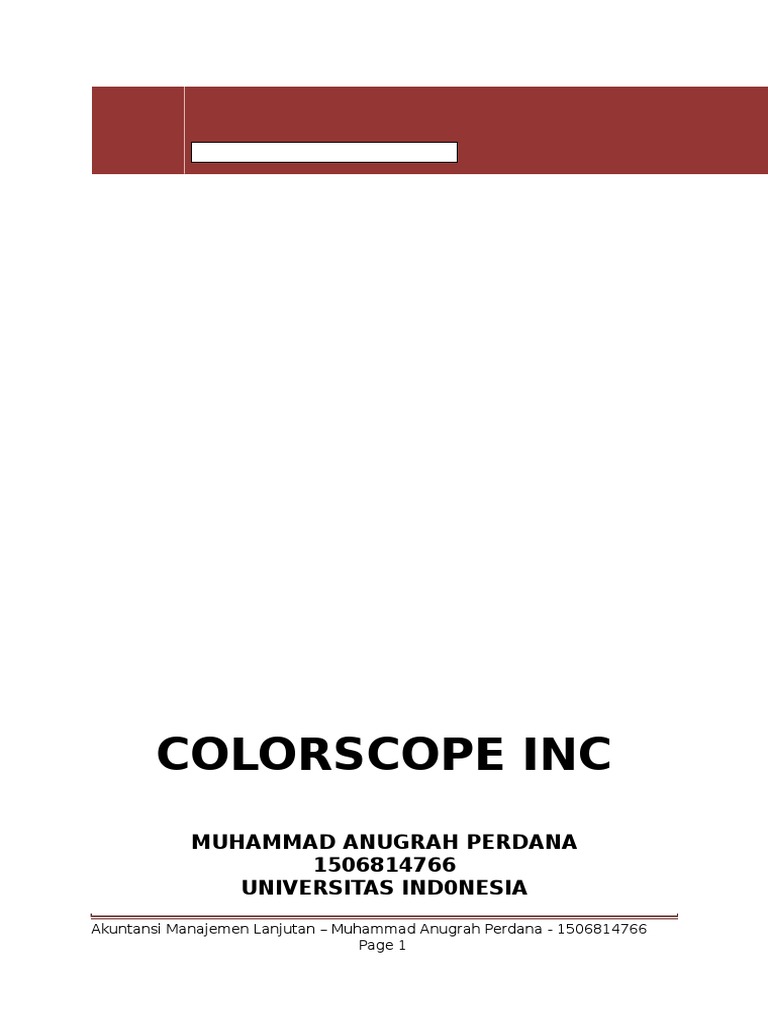 Colorscope Inc | PDF