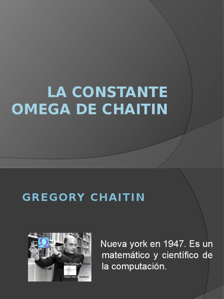 La Constante Omega de Chaitin | PDF | Ciencias de la Computación ...