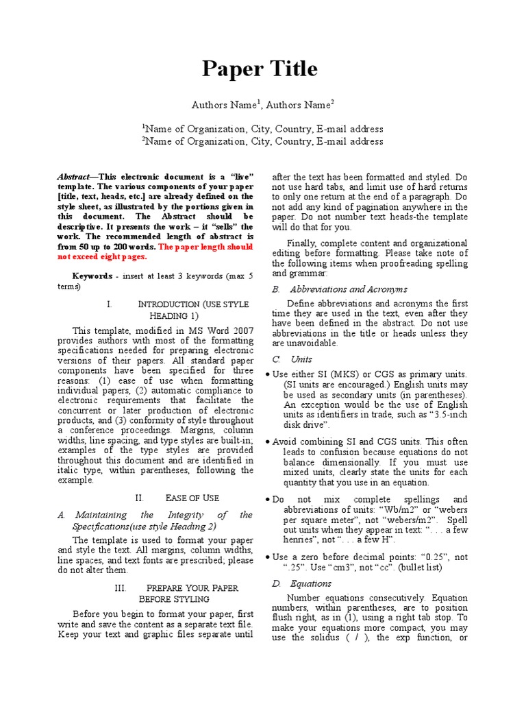 Template | PDF | Citation | Bracket