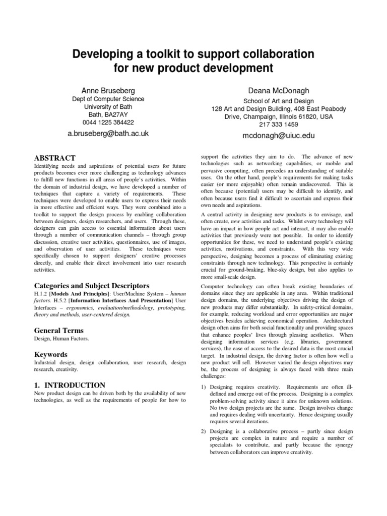 Developing A Toolkit | PDF | Focus Group | Design