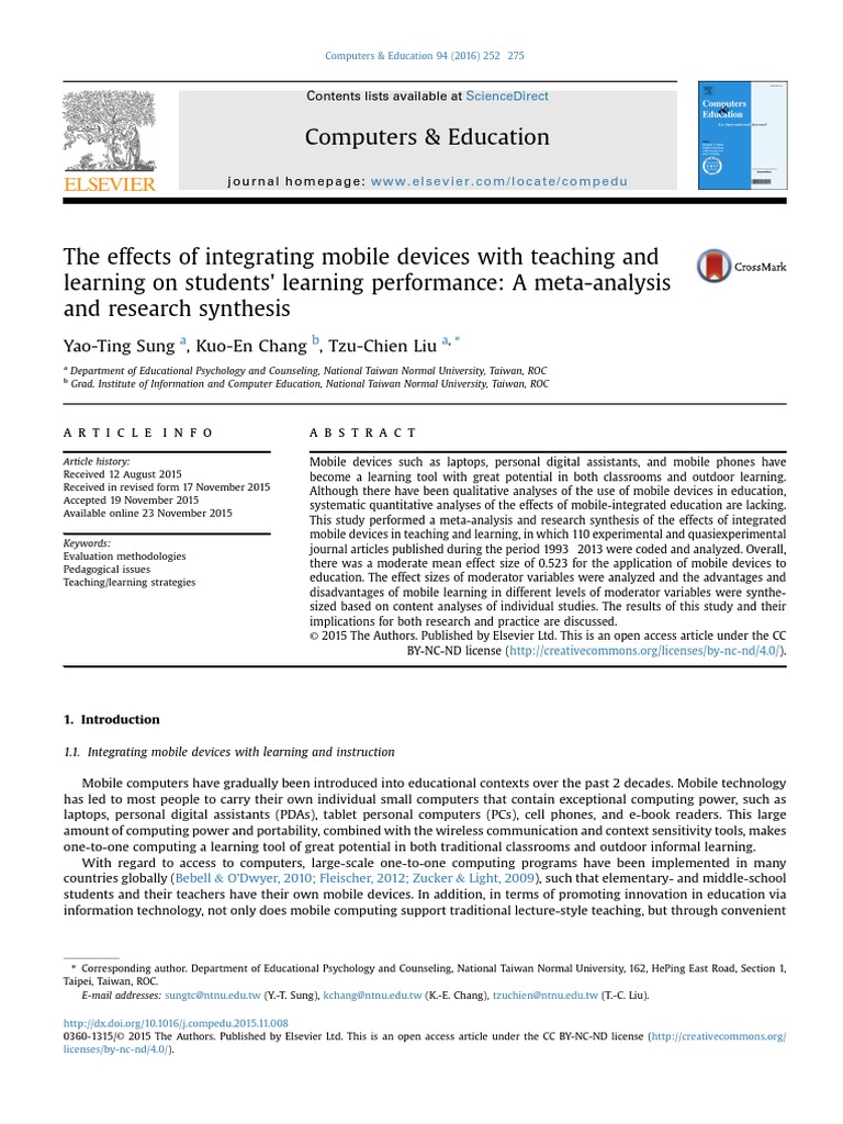 The Effects of Integrating Mobile Devices With Teaching and Learning On ...