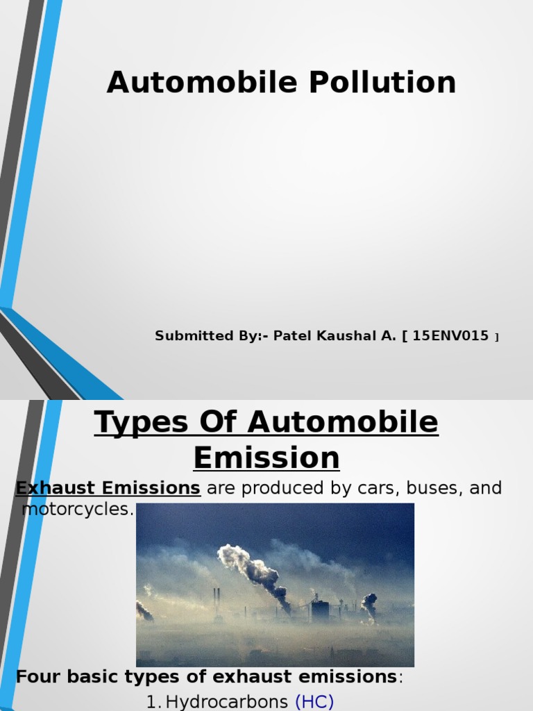 Automobile Pollution | PDF | Emission Standard | Combustion