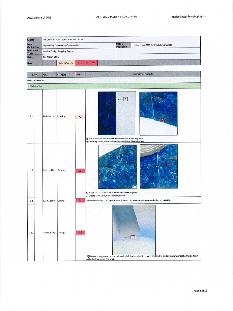 Snag List | PDF