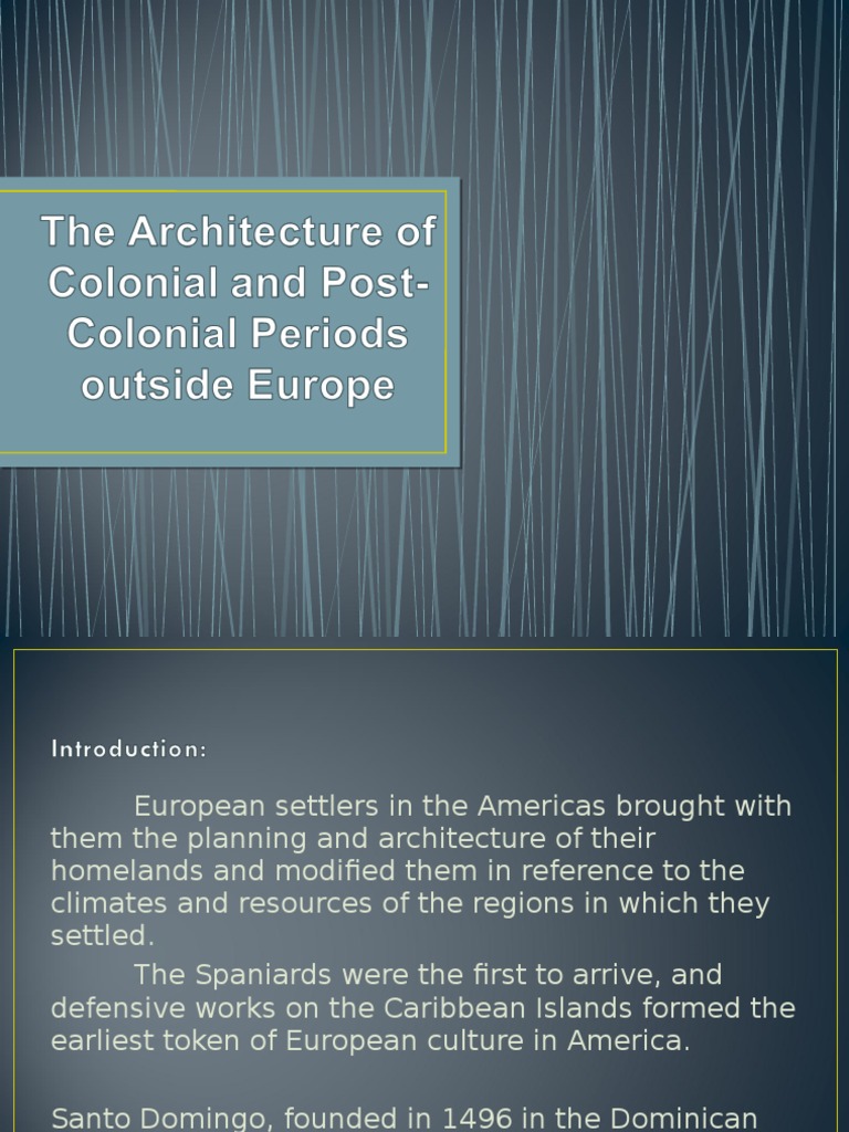 Colonial and Post-Colonial American Architecture | PDF | Spain | Style