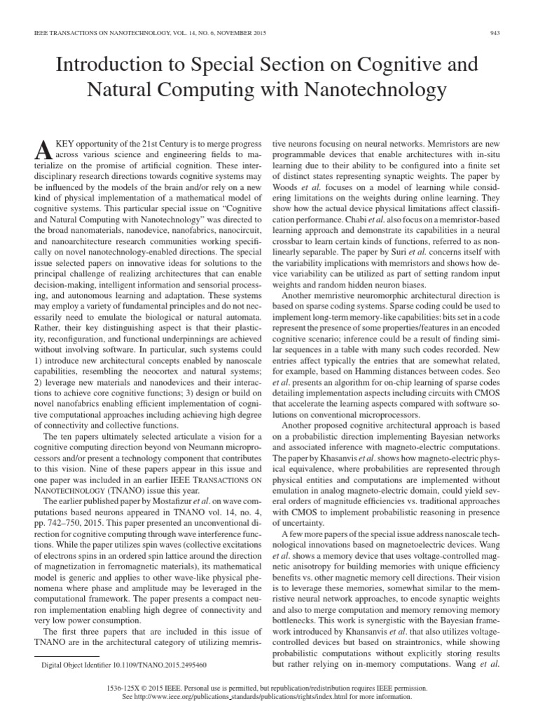 Introduction To Special Section On Cognitive and Natural Computing With ...