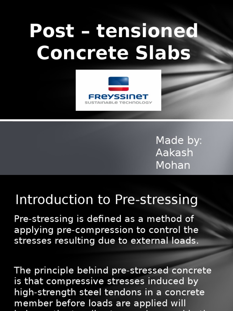 Post-Tensioned Concrete Slabs Overview | PDF | Prestressed Concrete ...