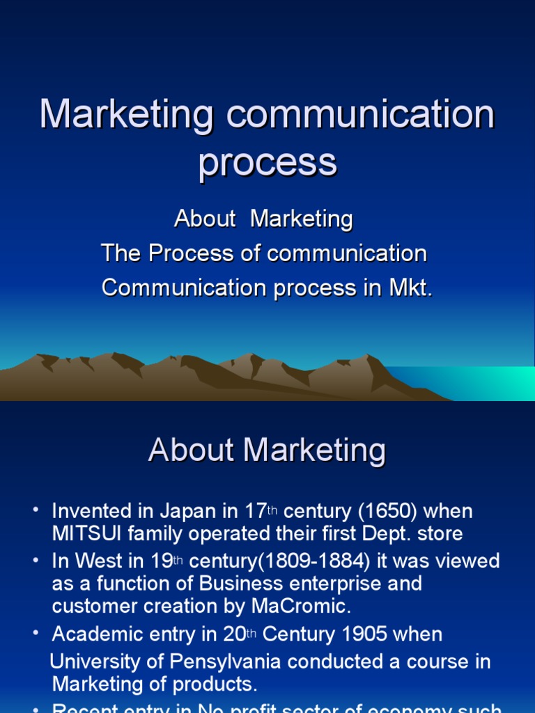 Marketing Communication Process | PDF | Marketing Communications ...