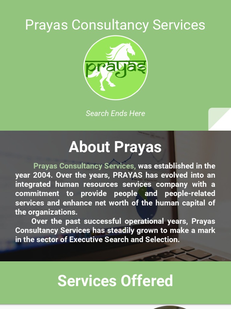 Prayas Consultancy Services - Presentation | PDF | Recruitment | Consultant