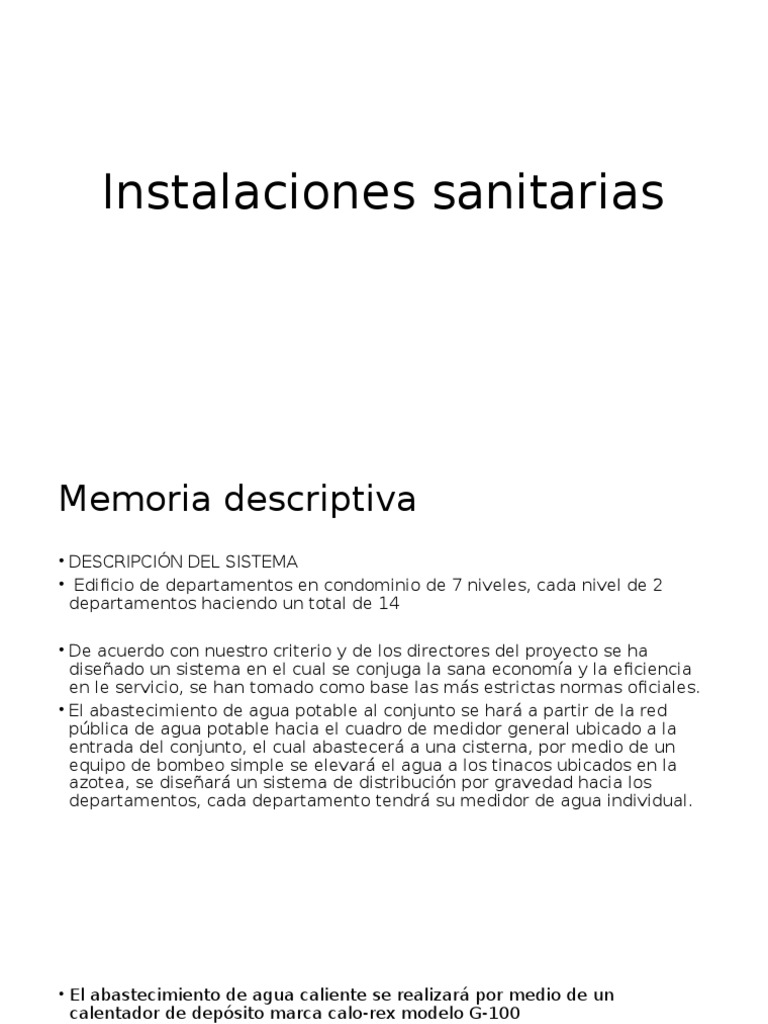 Memoria de Calculo Inst Hidrosanitaria | PDF | Lluvia | Aguas residuales Memoria de Calculo Inst Hidrosanitaria | PDF | Lluvia | Aguas residuales