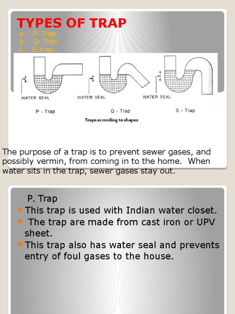 Types of Trap: A.-P - Trap B. - Q - Trap C. - S-Trap | PDF