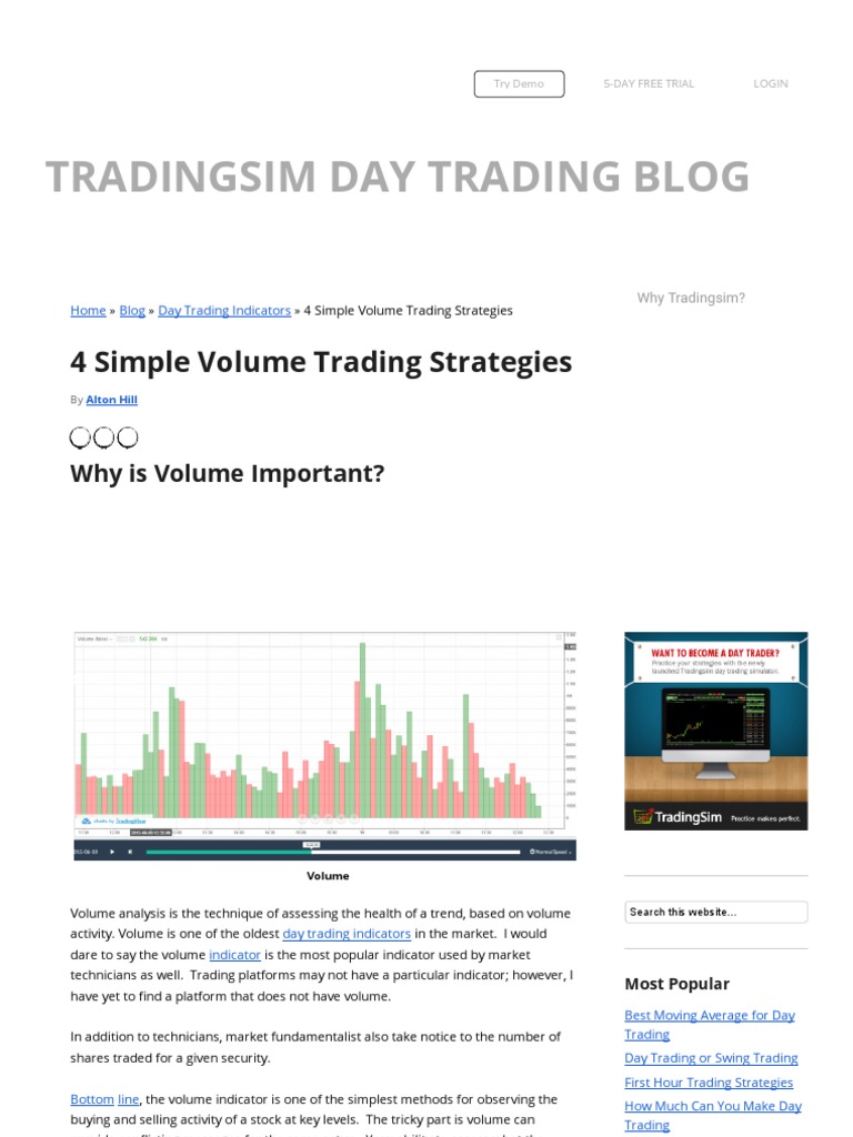 4 Simple Volume Trading Strategies | PDF | Day Trading | Computing And ...
