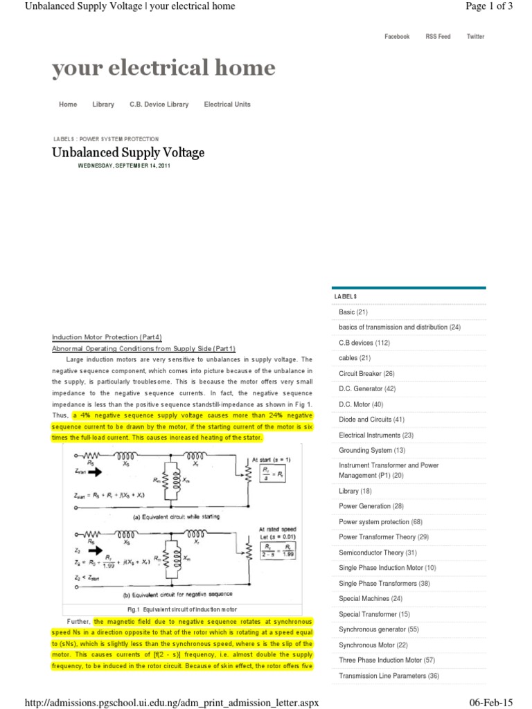 Zero Sequence Impedance | PDF | Electromagnetic Induction | Physical ...