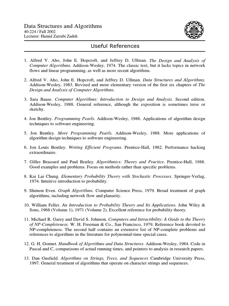 DSA Useful References PDF | PDF | Algorithms | Time Complexity