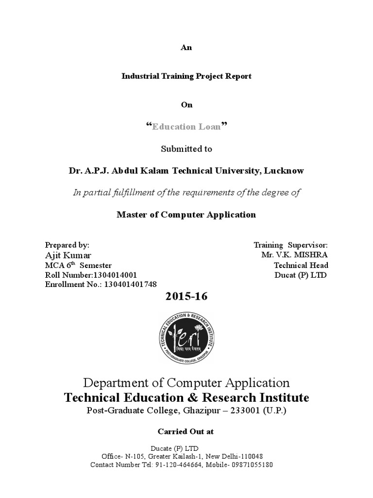 Project Report Title Page | PDF | Computing | Computing And Information ...