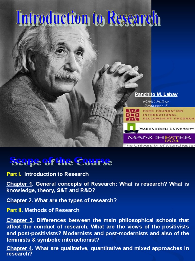 Methods of Research Chapter 1 Introduction To Research | PDF ...