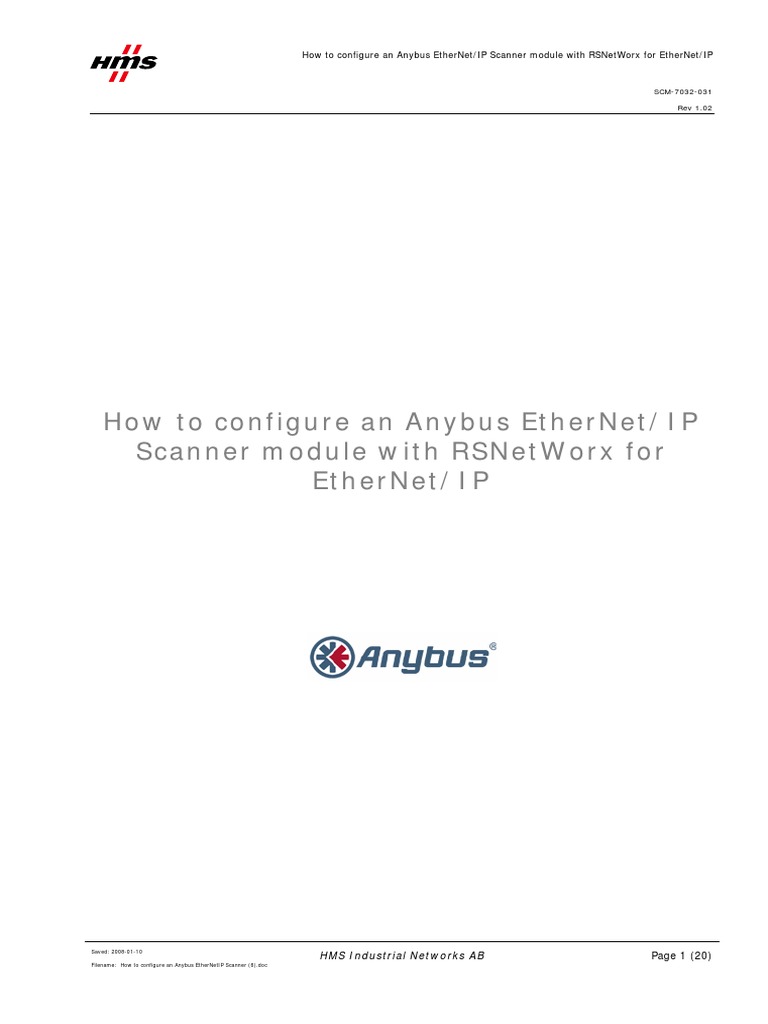 EIP Scanner RSNetworx 1.02 | PDF | Ip Address | Ethernet