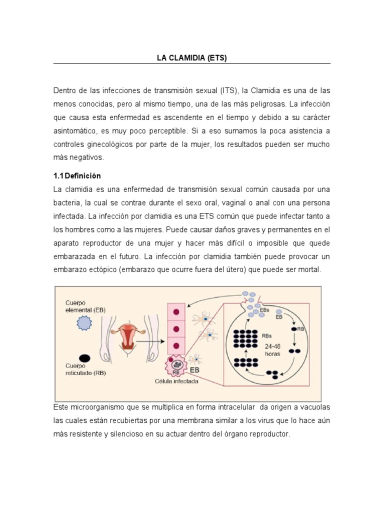 ETS Clamidia | PDF | Infección transmitida sexualmente | Condón