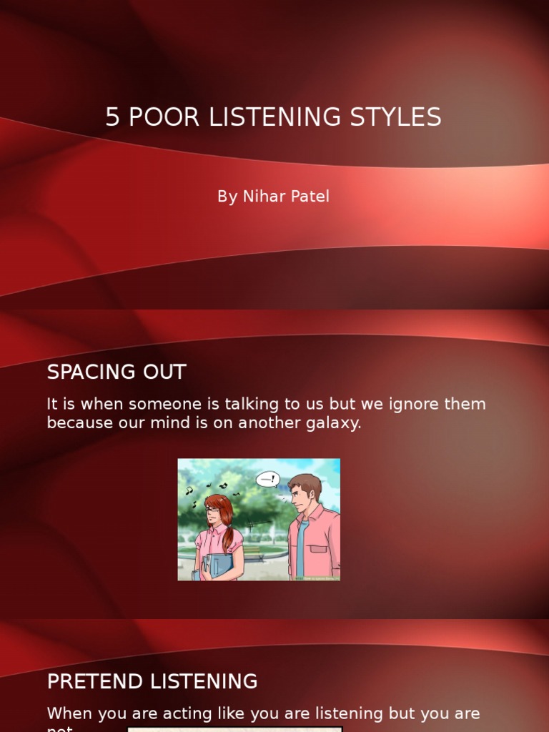 5 Poor Listening Styles | PDF