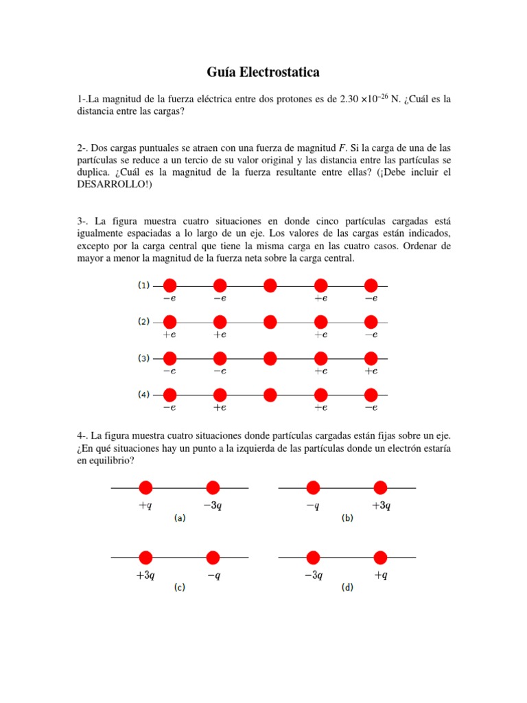 Guía Electrostatica | PDF | Esfera | Fuerza