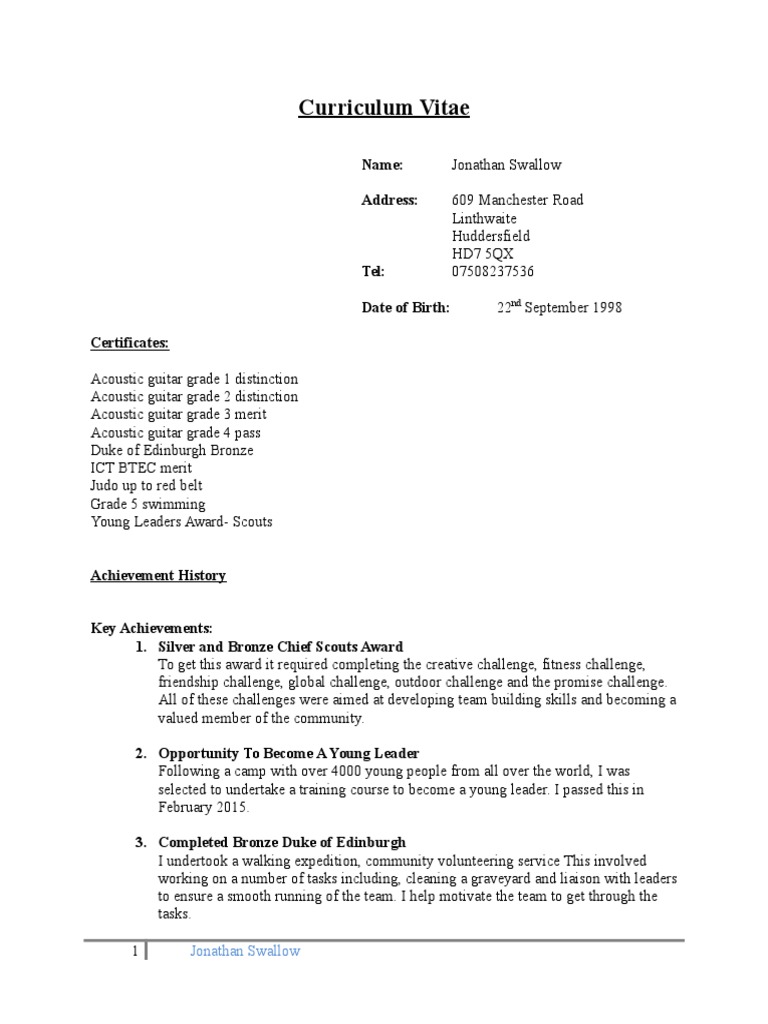 Jonathan CV | PDF | Career & Growth