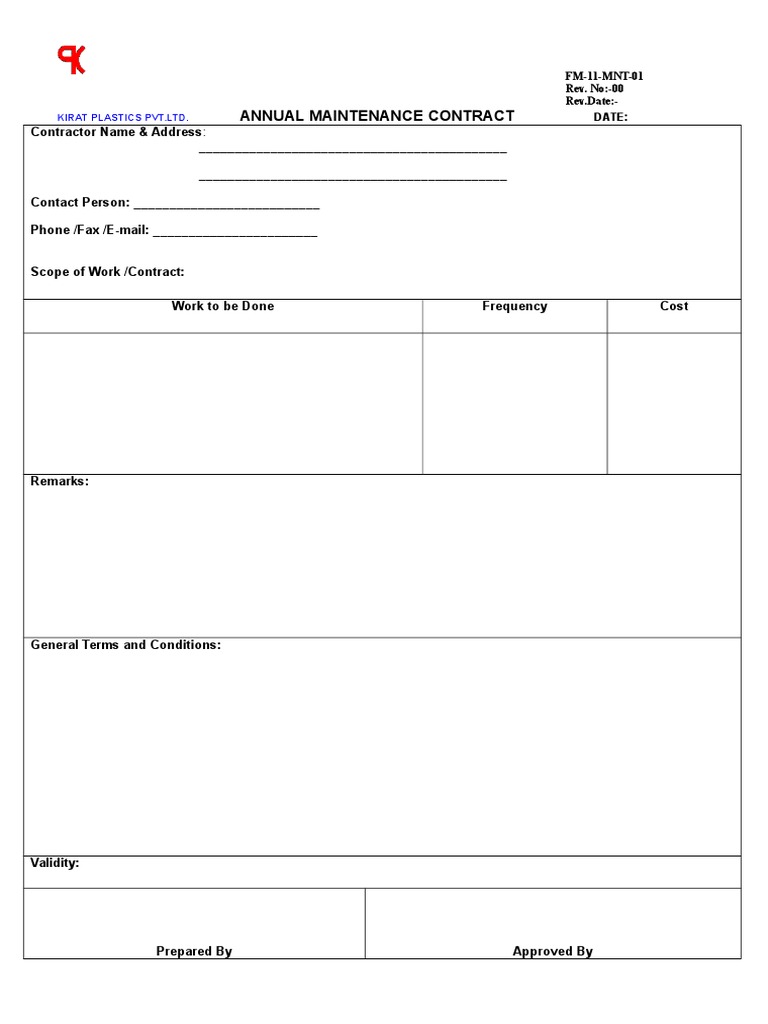 11 Annual Maintenance Contract | PDF