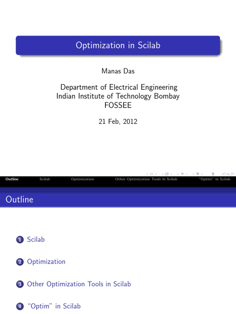 Optimization Using Scilab PDF | PDF | Mathematical Optimization | Linear Programming