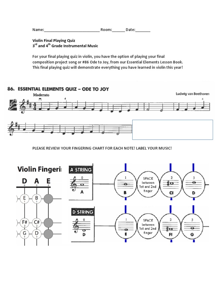 Violin Quiz for Young Musicians | PDF