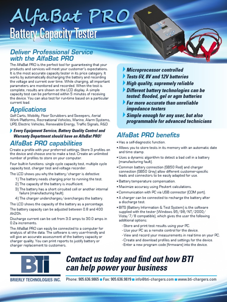 AlphaBat PRO Battery Capacity Tester | PDF | Battery Charger | Battery ...