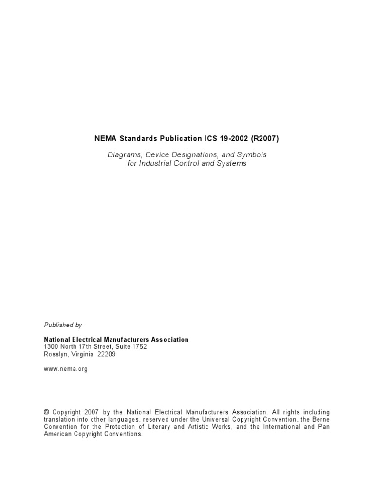 NEMA Electrical and Schematic Symbols Standards | PDF | Electrical ...