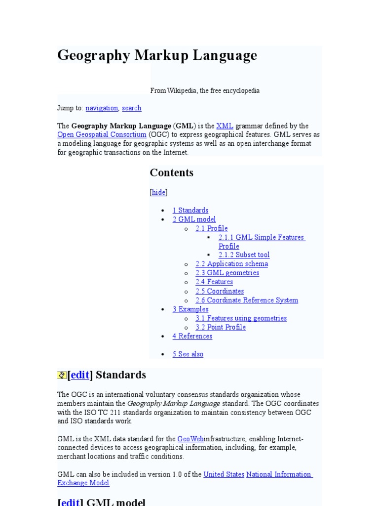 GML | PDF | Xml | Data Serialization Formats