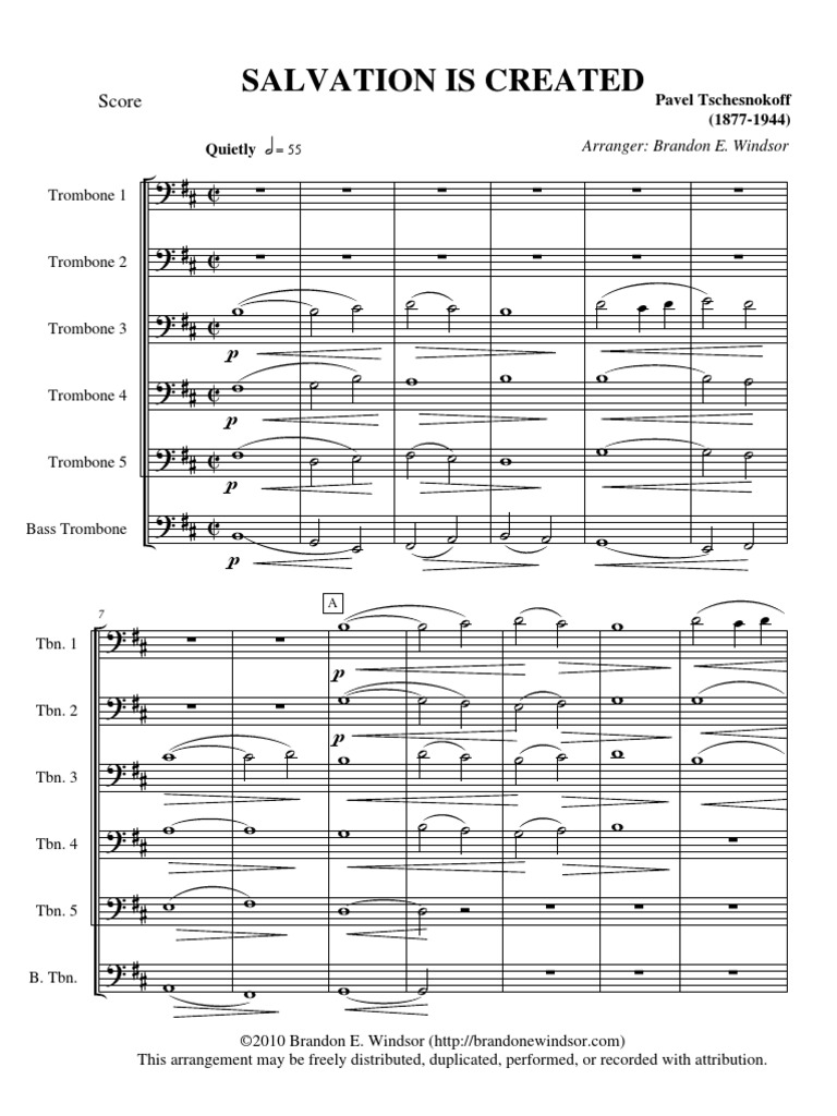 Salvation Is Created Score | PDF