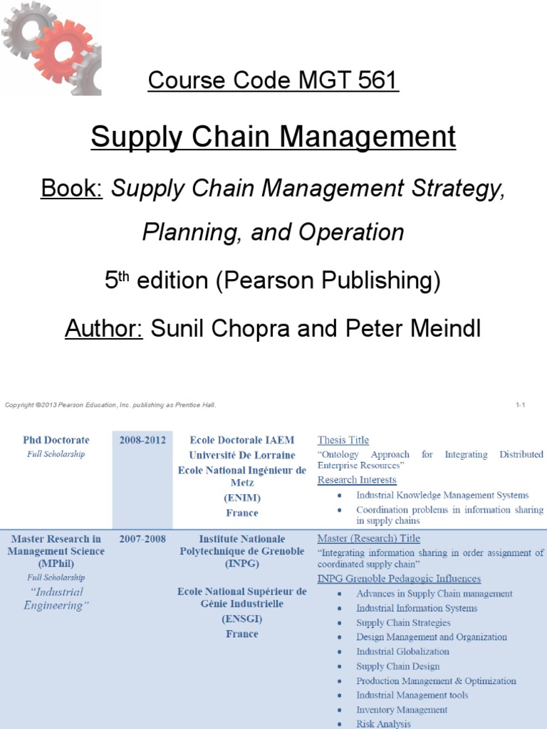 Chopra Scm5 Ch01 | PDF | Supply Chain | Supply Chain Management
