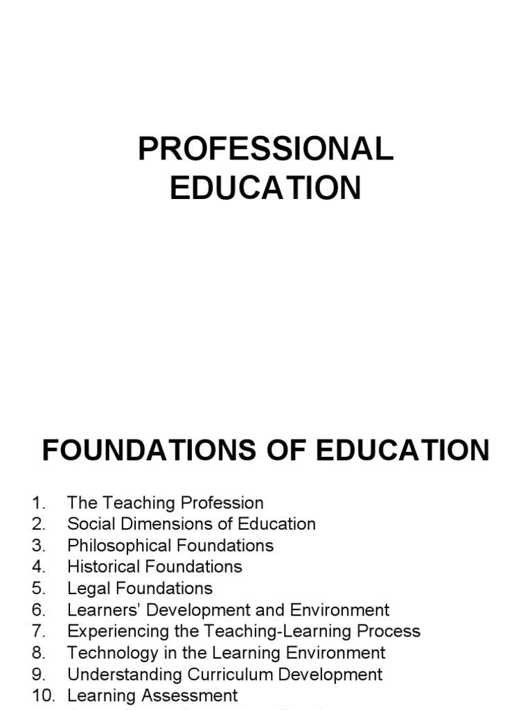 Professional Education | PDF | Educational Assessment | Teachers