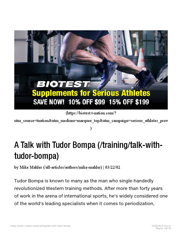 A Talk With Tudor Bompa - T Nation | PDF | Strength Training | Muscle ...